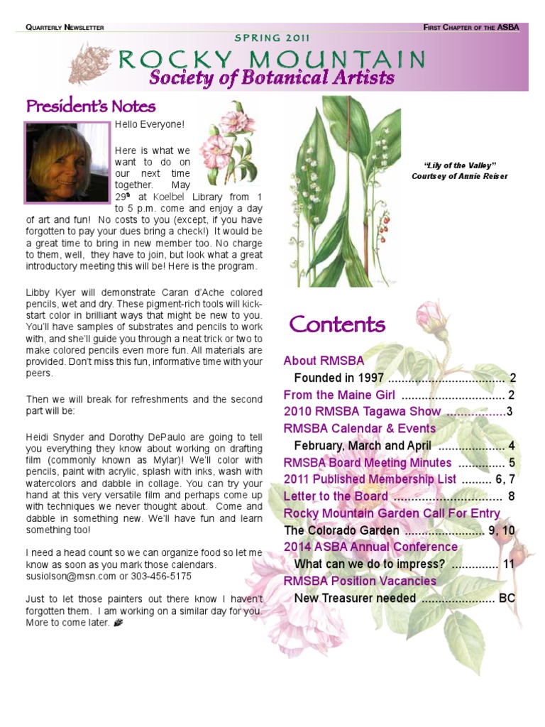 Rocky Mountain: Society of Botanical Artists | PDF | Denver | Museum