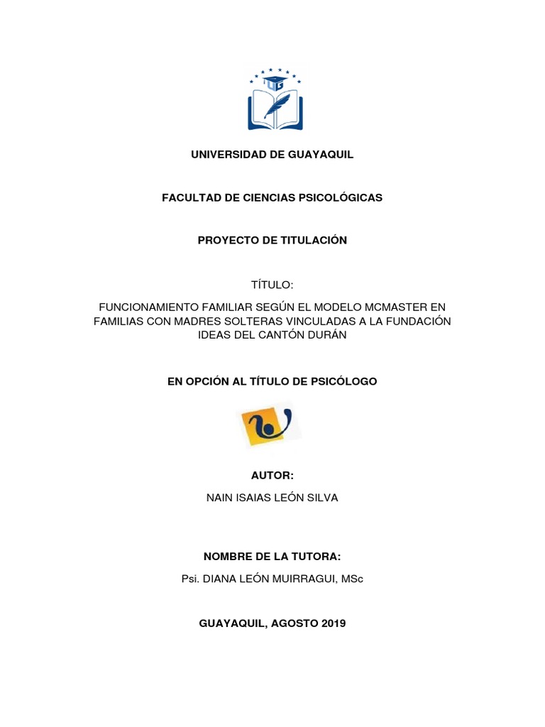 Funcionamiento Familiar Según El Modelo Mcmaster - Nain Leon Silva. | PDF | Familia | Sistema