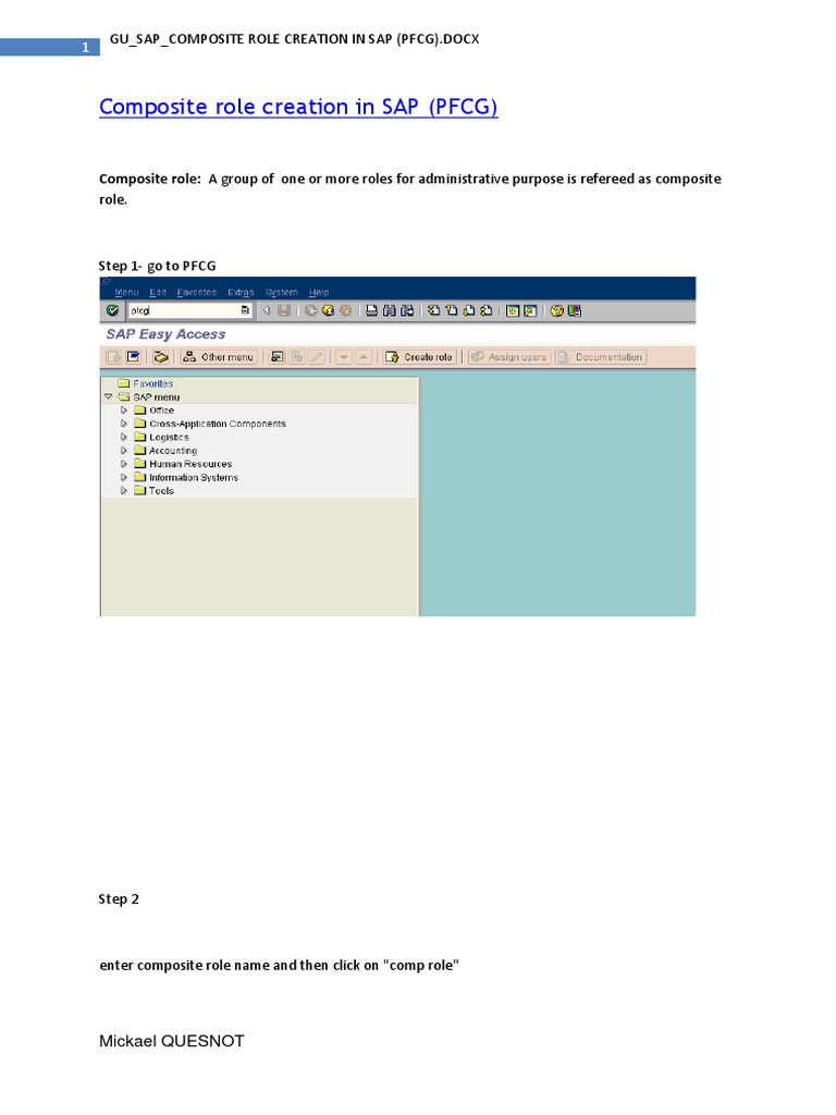 Composite Role Creation in SAP | PDF | Password | Parameter (Computer ...