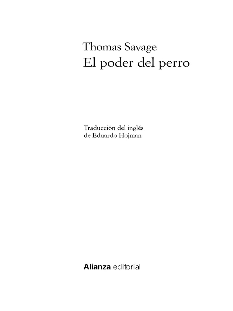 El Poder Del Perro | PDF