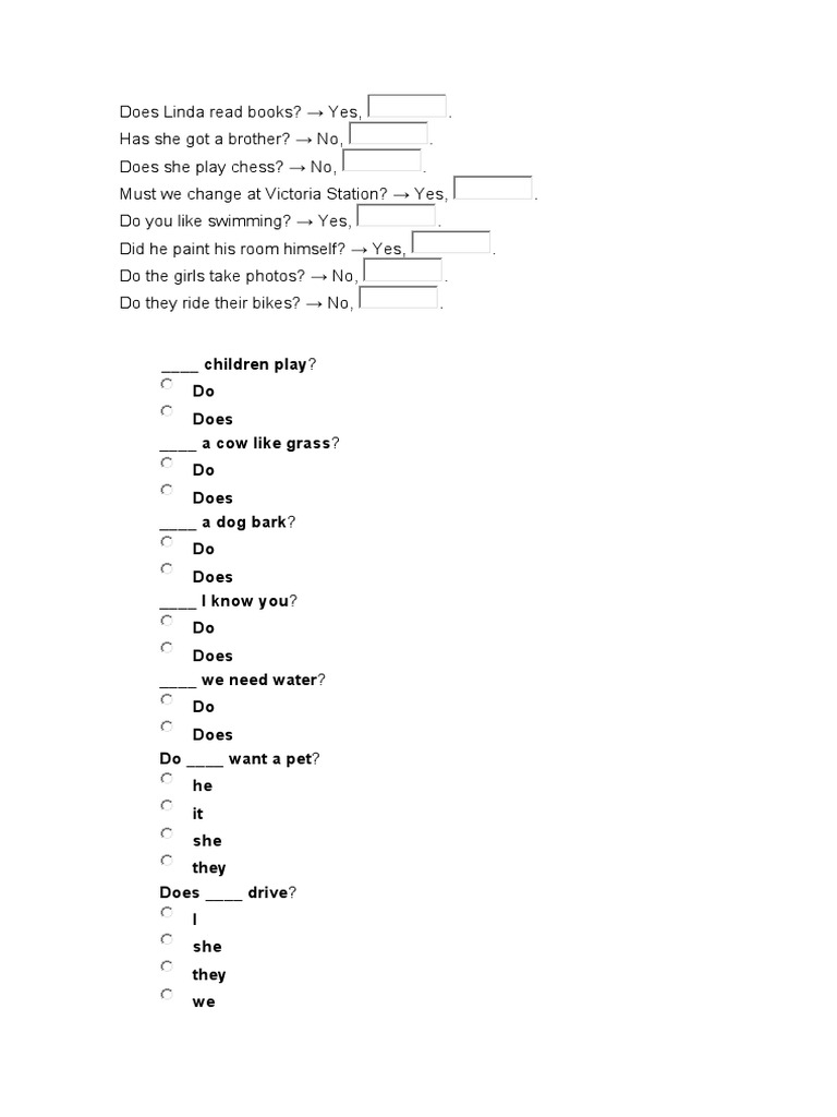 Do, Does, Simple Present | PDF