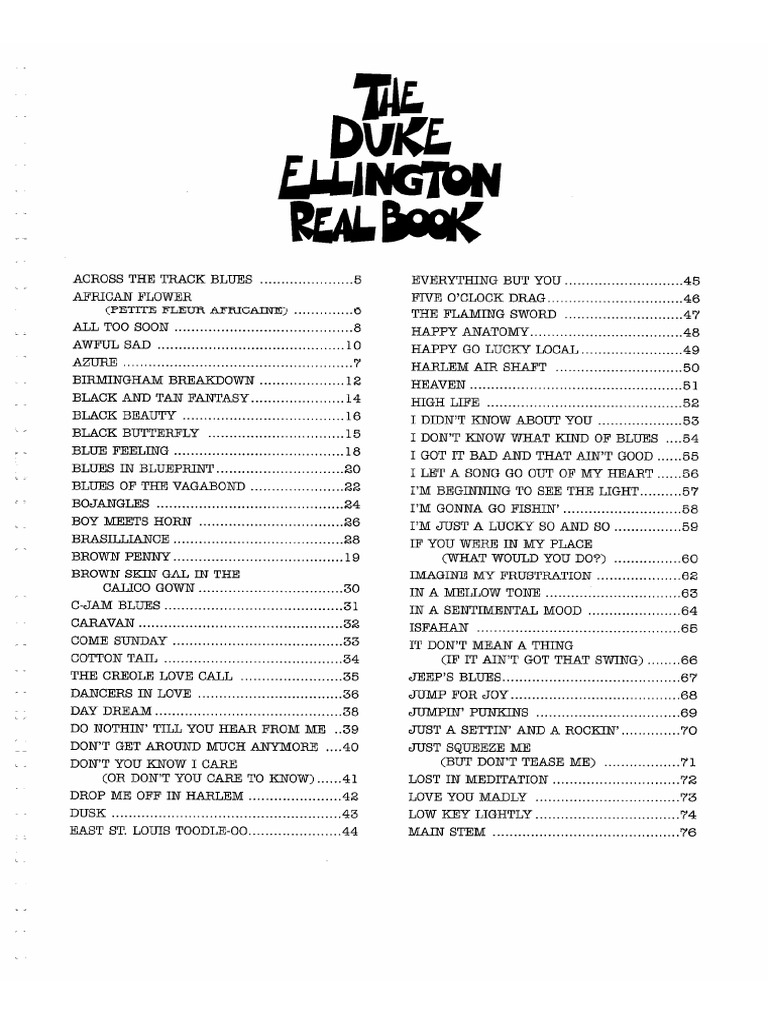 Duke Ellington Real Book | PDF