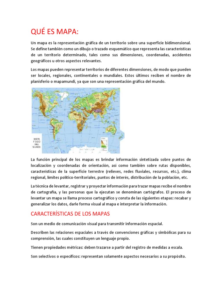Qué Es Mapa Análisis e Importancia | Descargar gratis PDF | Mapa ...
