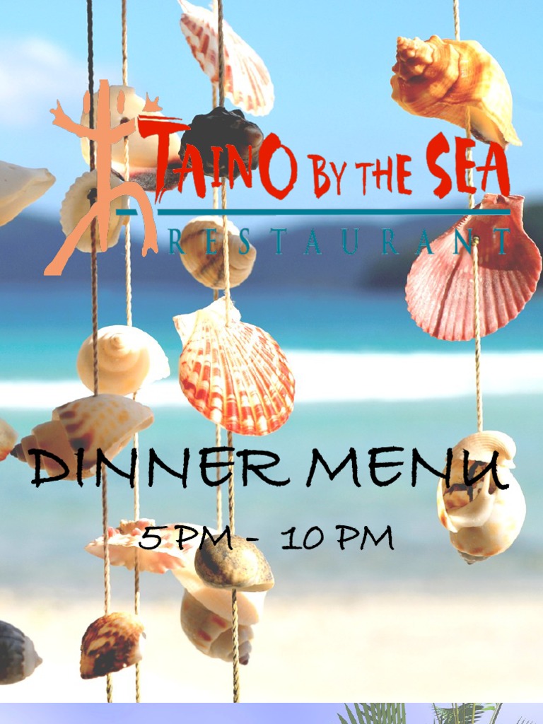Taino By The Sea Dinner Menu | Salad | Hamburgers