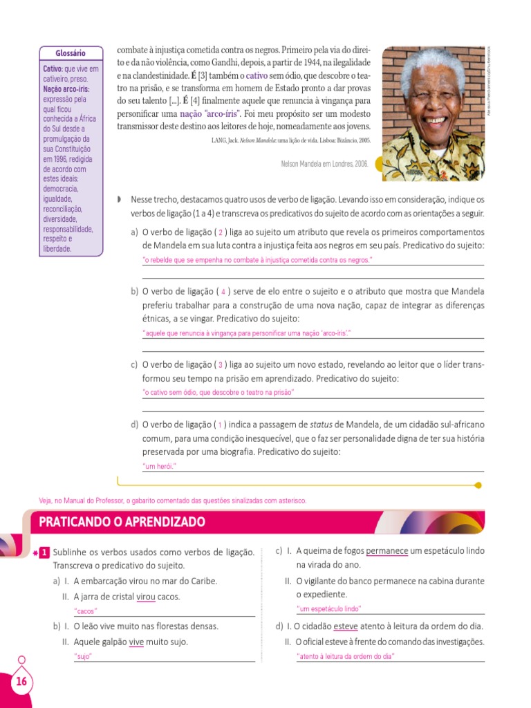 Gabarito Português Módulo9 8°ano | PDF | Assunto (gramática) | Predicado (gramática)