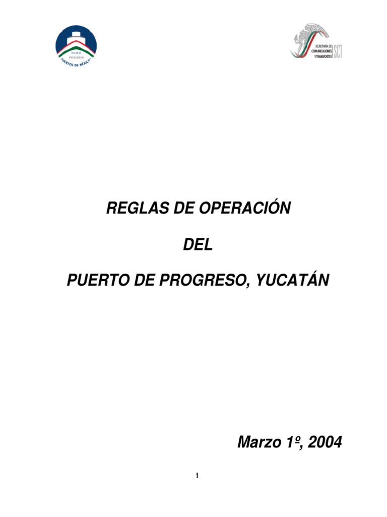 Reglas de Operacion API Progreso 01mar041 | PDF | Puerto | Regulación