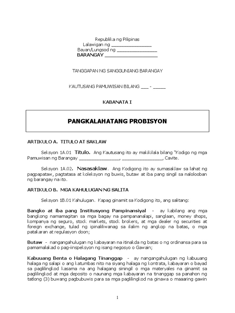 Revenue Code Tagalog | PDF