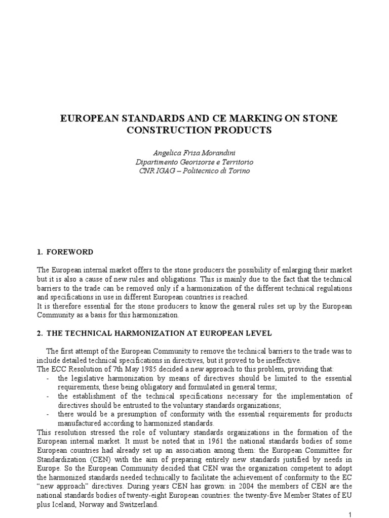 European - Standards CE Certification | PDF | Slate | Masonry