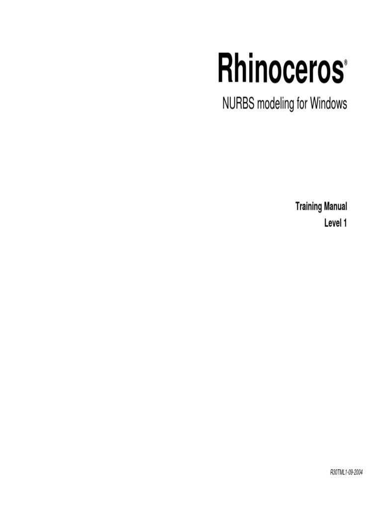 Rhino Level 1 Training Manual | PDF | Button (Computing) | Window (Computing)