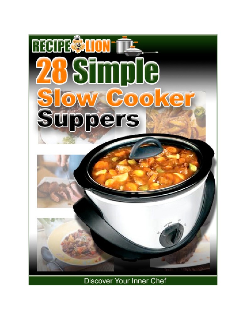 ZZZ Recipe Lion - Slow Cooker Suppers | PDF | Slow Cooker | Barbecue