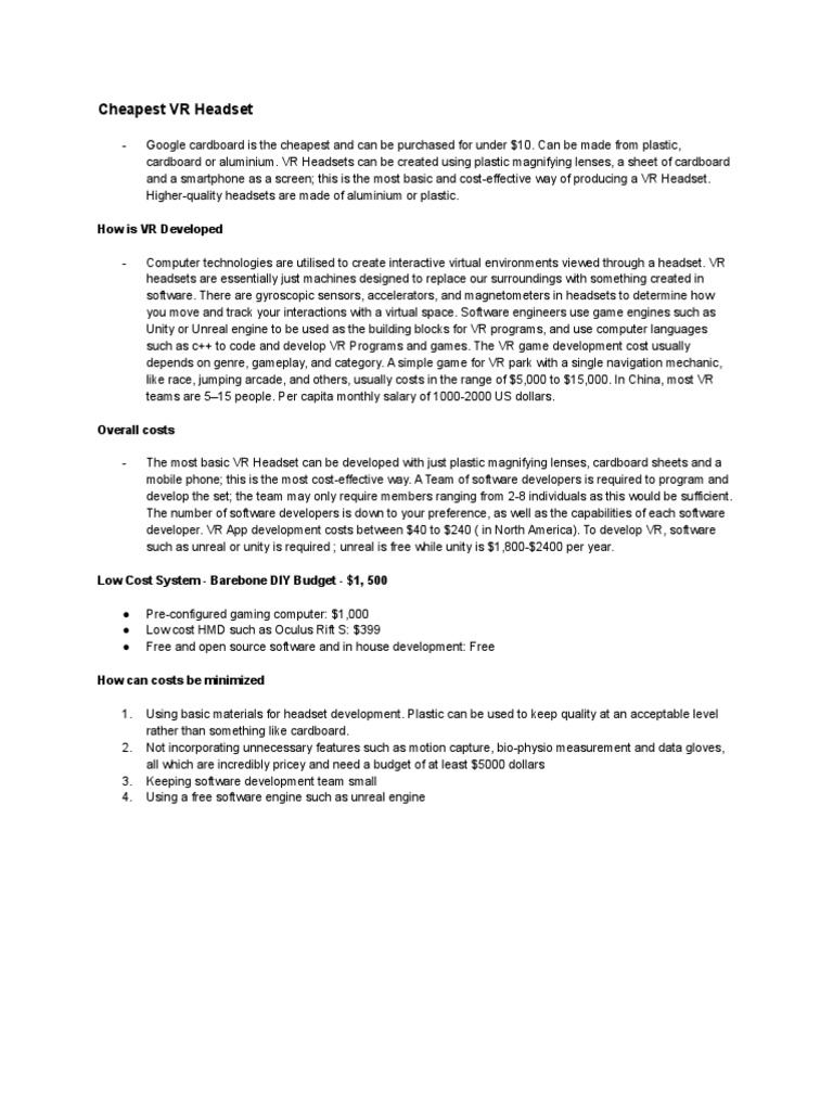 VR Information | PDF | Virtual Reality | Interactivity