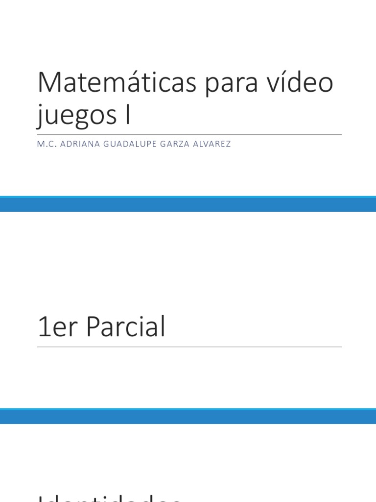 Matemáticas para Vídeo Juegos I PP Act2 | PDF | Trigonometría ...