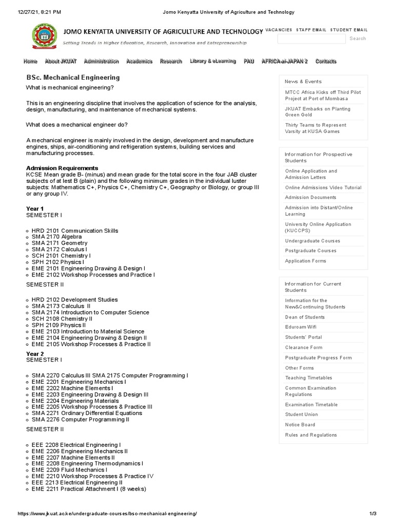 Jomo Kenyatta University of Agriculture and Technology | PDF ...