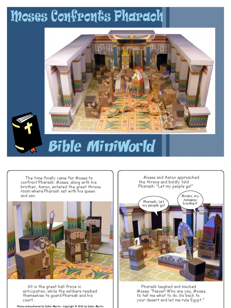 Moses Confronts Pharaoh: Bible Miniworld | PDF | Aaron | Moses