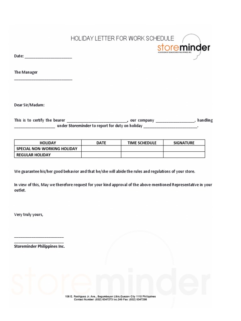 Holiday Letter Template | PDF | Business