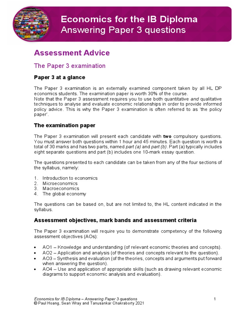 Answering Paper 3 Questions: Economics For The IB Diploma | PDF | Test ...