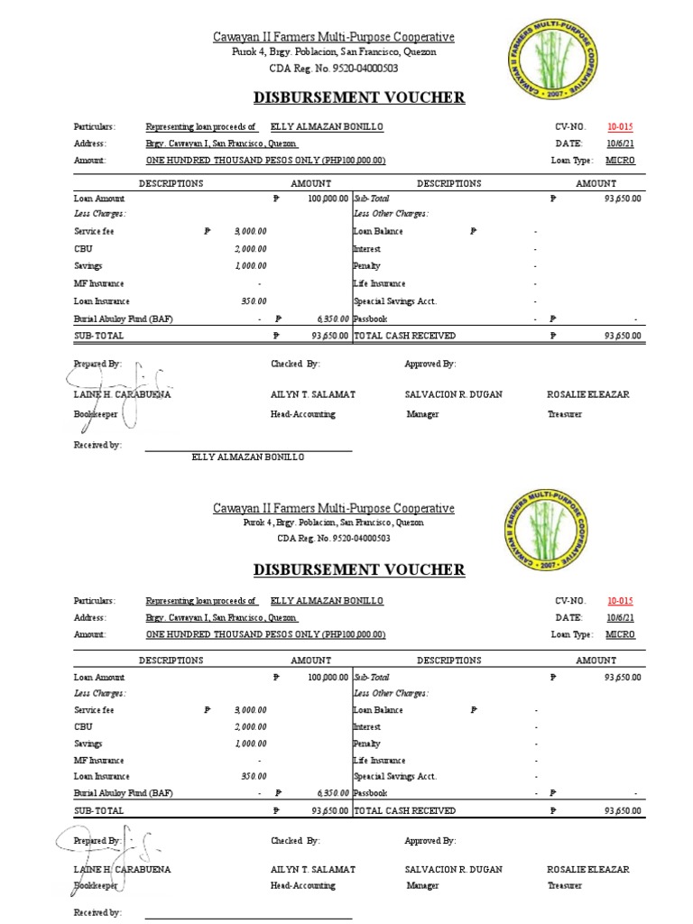 Loan Voucher | PDF | Money | Economy Of Asia