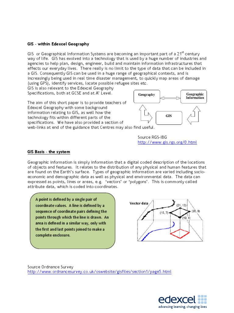 Edexcel GIS For Unit 2 Guide | PDF | Geographic Information System ...