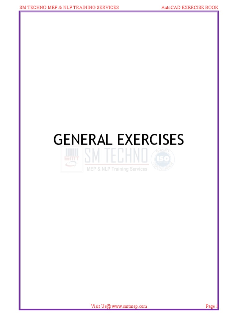 AutoCAD 2D Exercise Book for Beginners | PDF