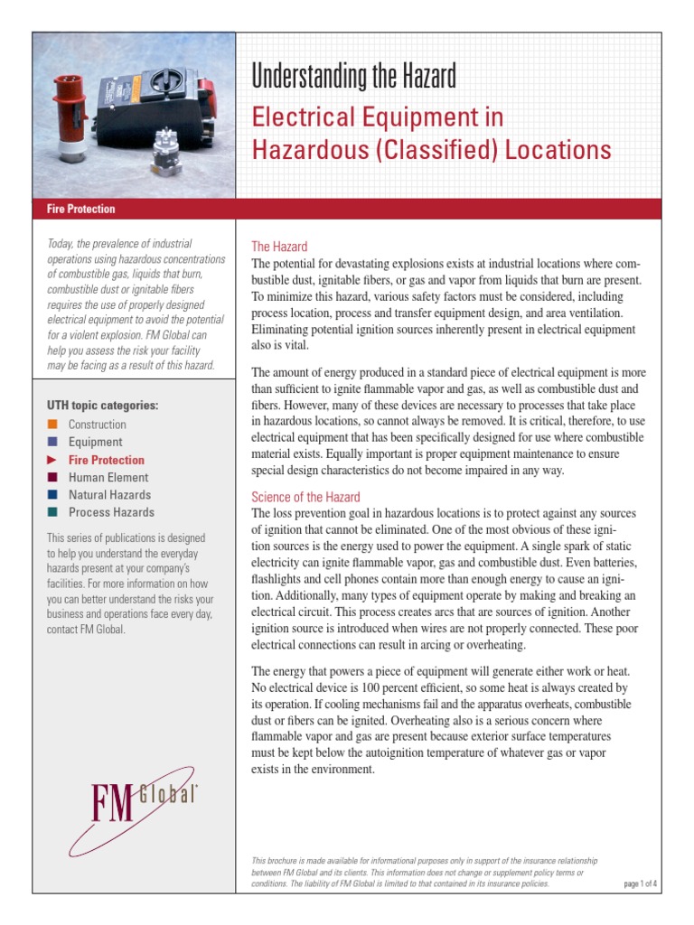 Understanding The Hazard: Electrical Equipment in Hazardous (Classified ...