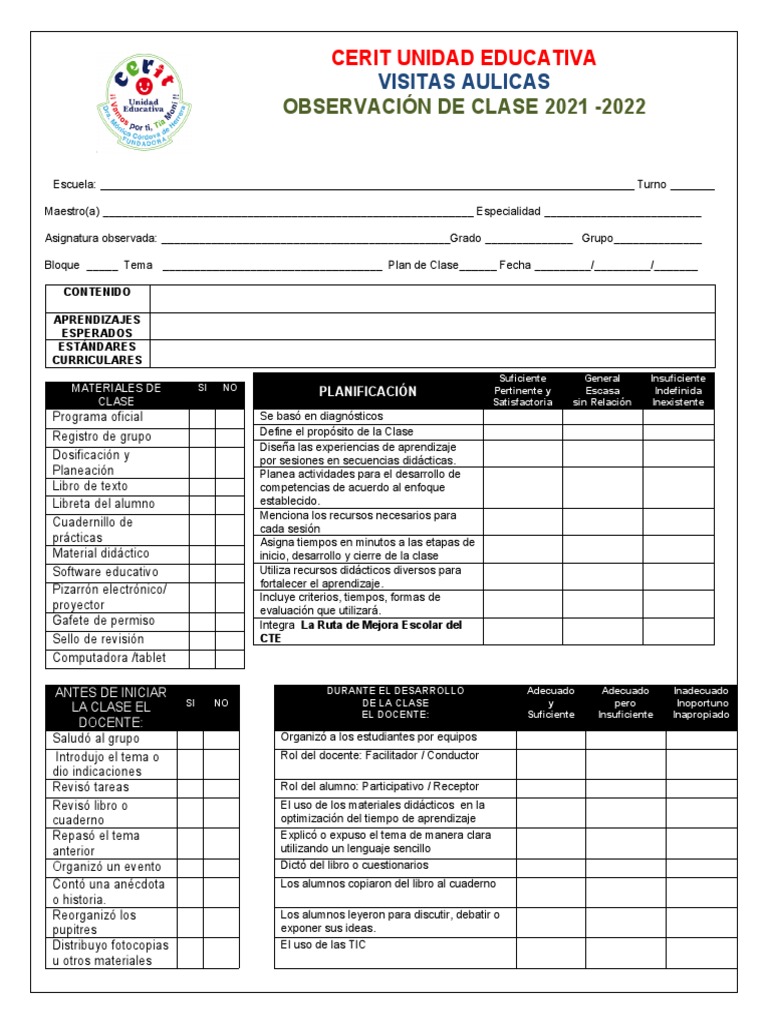 Visitas Aulicas | PDF | Evaluación | Aprendizaje