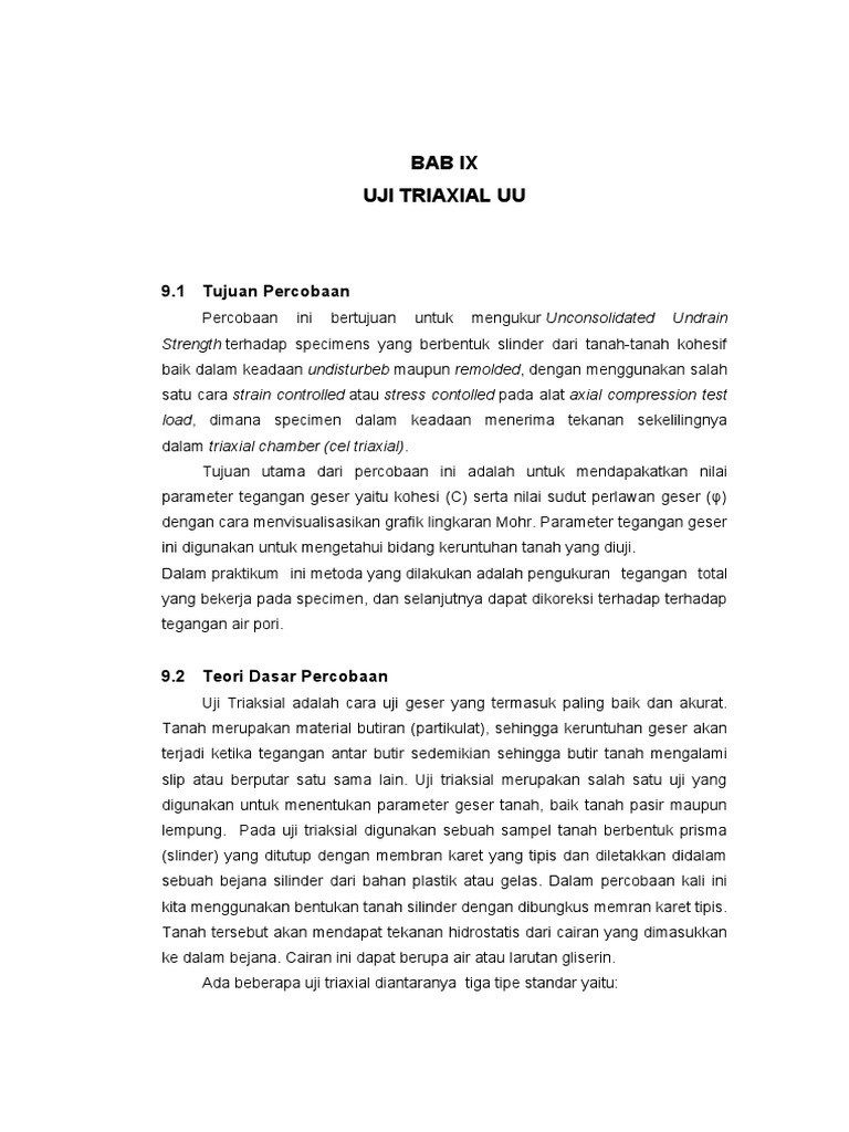 Uji Triaxial Uu Pdf 2541