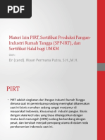 Panduan Pembuatan SPP-IRT 2024 | PDF