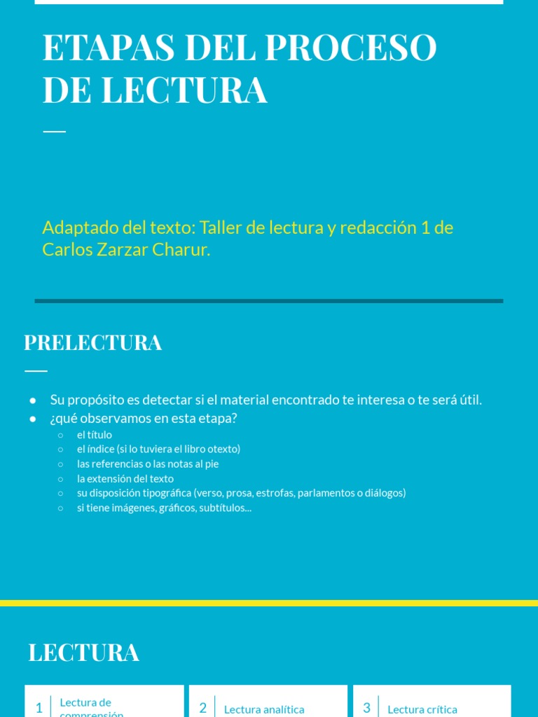 Proceso de Lectura | PDF