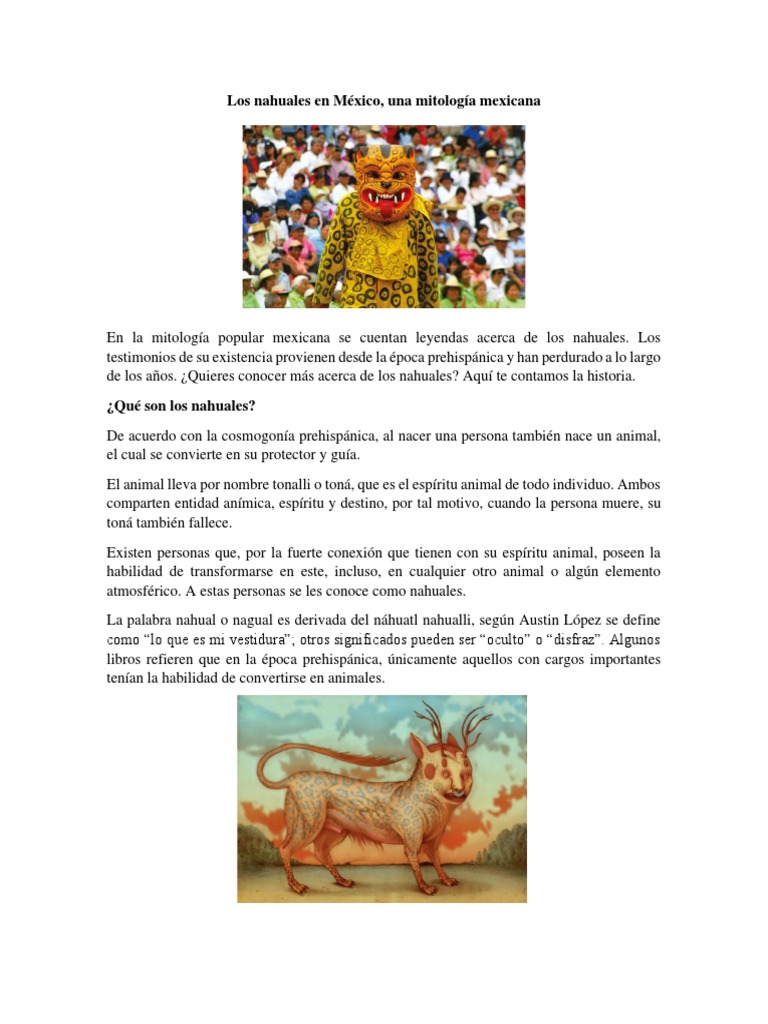 Los Nahuales En México Pdf Folklore