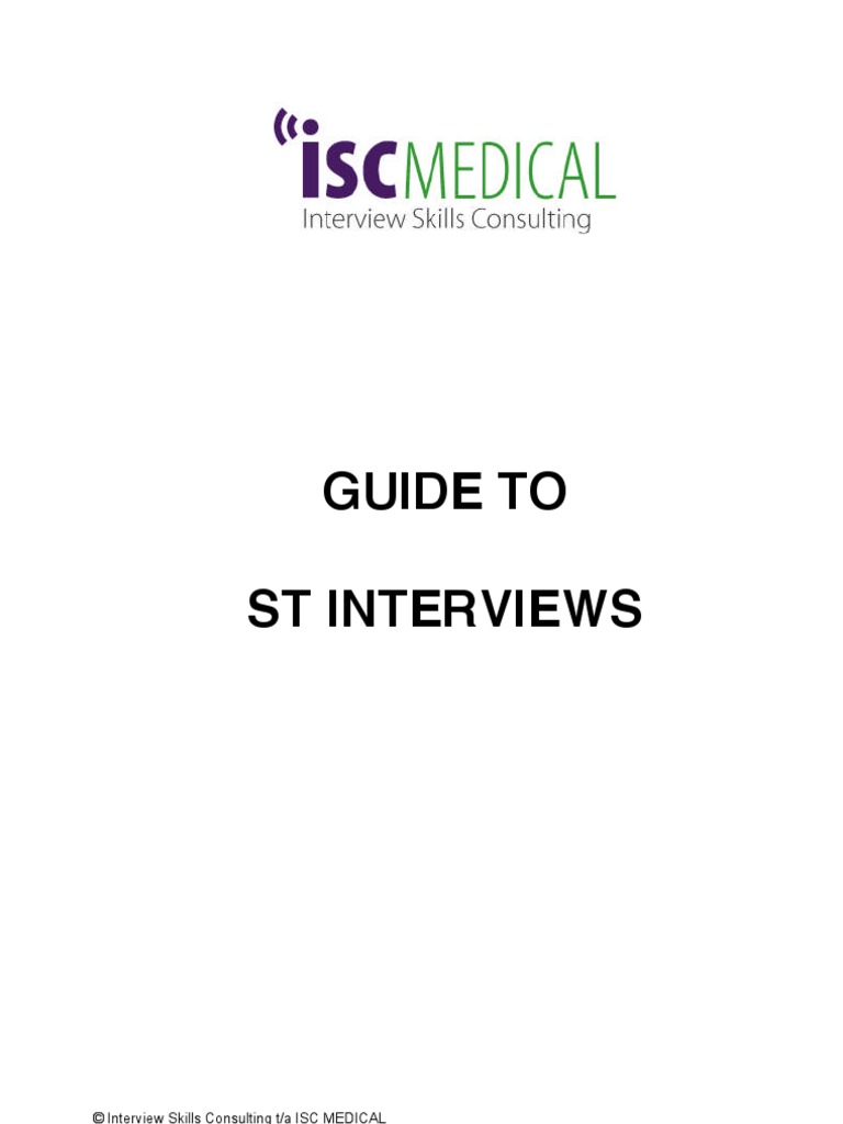 ST Interview Guide | PDF | Question | Evidence Based Medicine