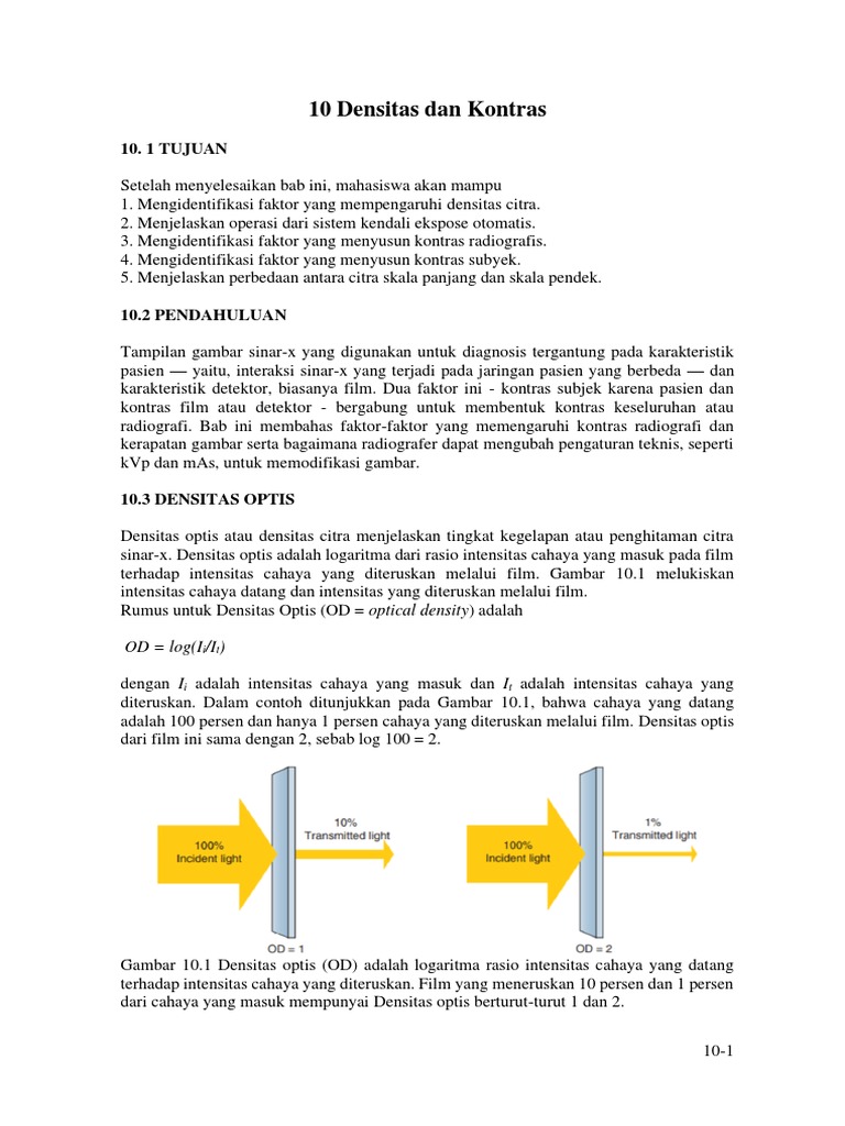 Rad CH 10 Densitas Dan Kontras - Fosbinder - 1-12-2020 Ok | PDF