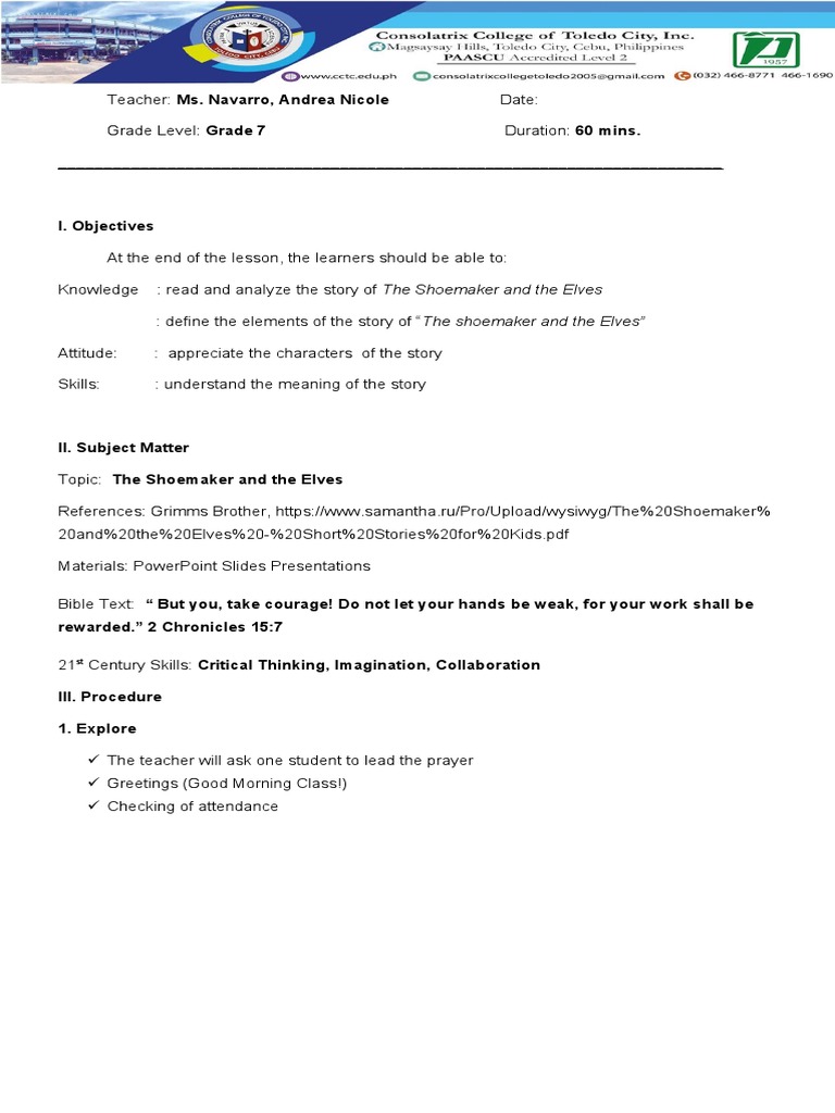 Prose Lesson Plan | PDF