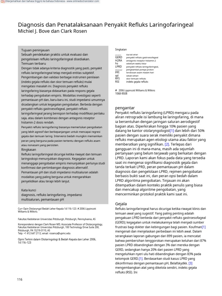 Diagnosis Ang Management of LPR - En.id | PDF