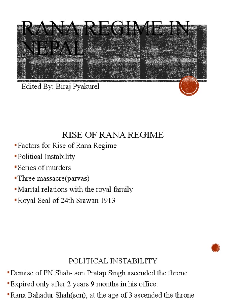 Rana Regime in Nepal: Edited By: Biraj Pyakurel | PDF | Nepal