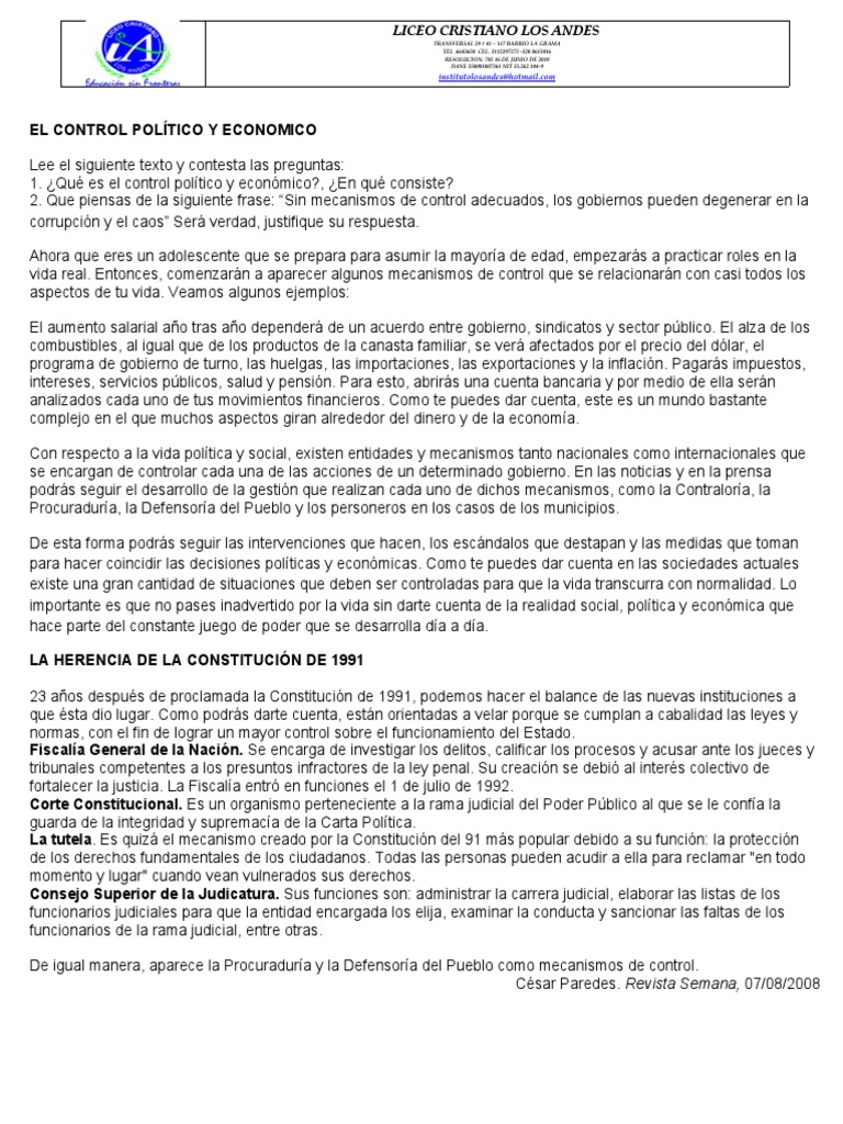 El Control Politico | PDF | Gobierno | Corrupción política