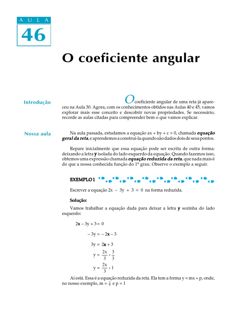 Coeficiente Angular | PDF