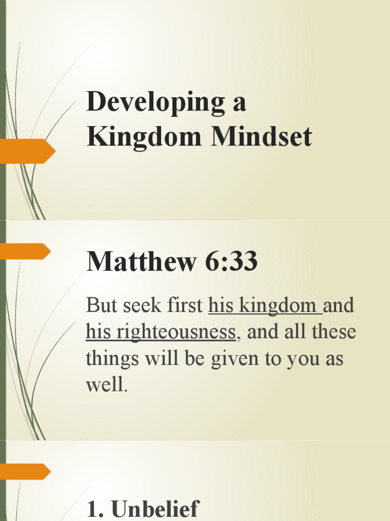 Developing A Kingdom Mindset | PDF