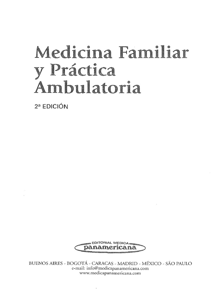 Medicina Familiar y PR Ctica Ambulatoria 2 Ed | PDF