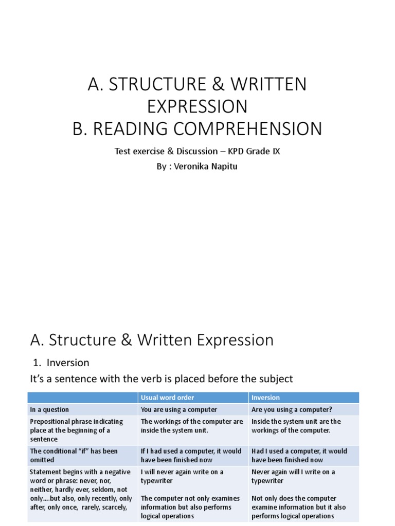 Structure & Written Expression - Reading Compre | PDF | Soybean | Verb
