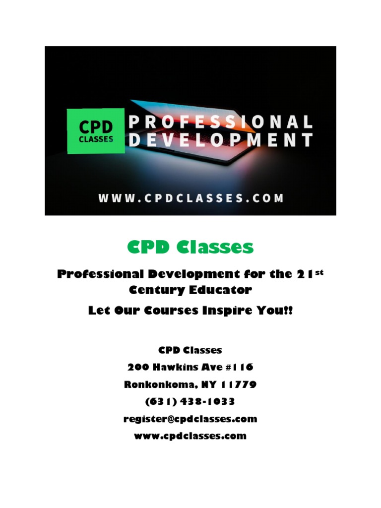 CPD Classes Catalog | PDF | Teachers | Differentiated Instruction