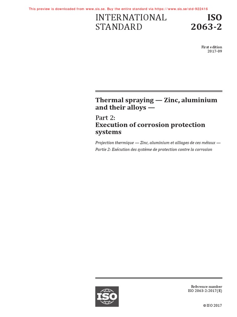 Iso 2063 2 2017 en PDF | PDF | International Organization For ...