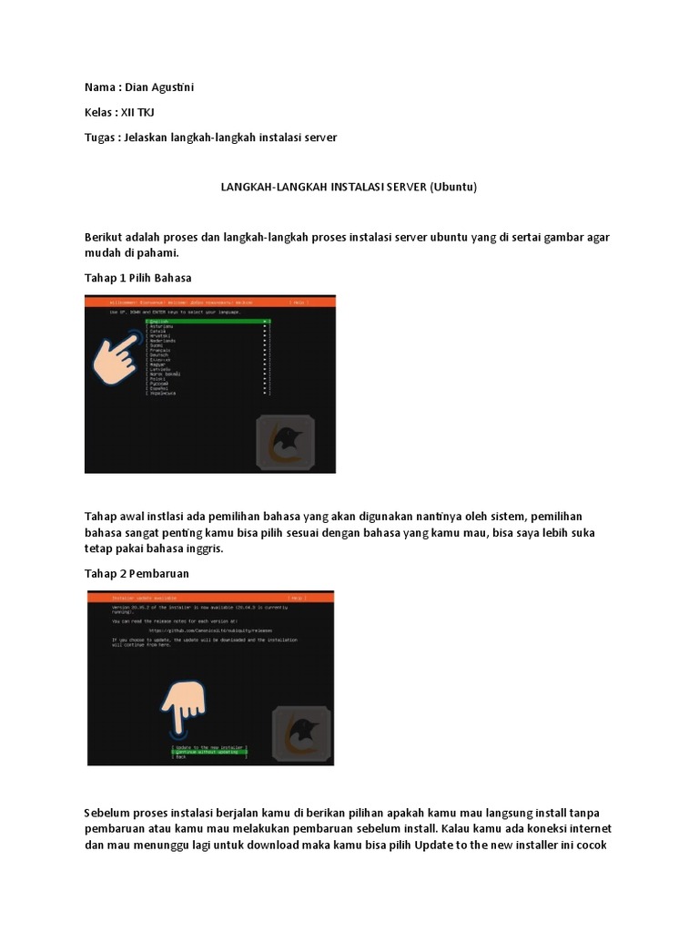 Langkah-Langkah Instalasi Server | PDF