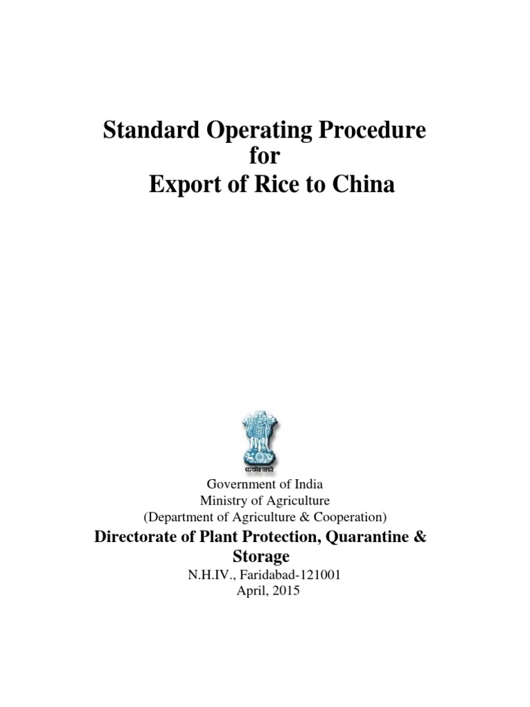 Sop Exp China 2015 | PDF