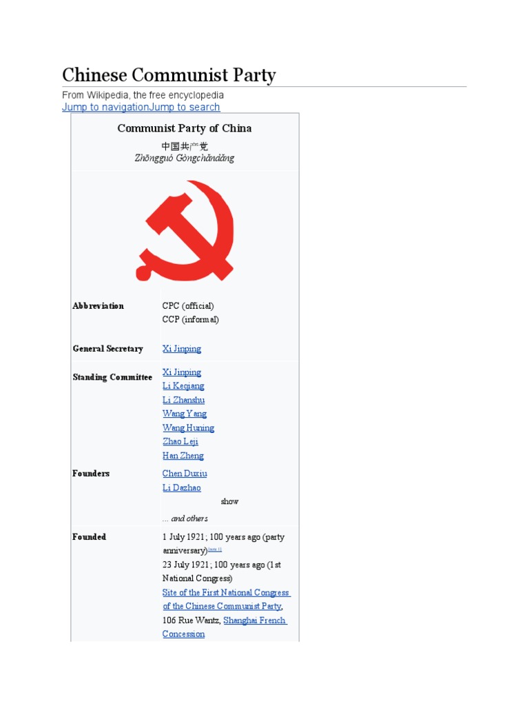 History of the Chinese Communist Party | PDF | Deng Xiaoping | Mao Zedong