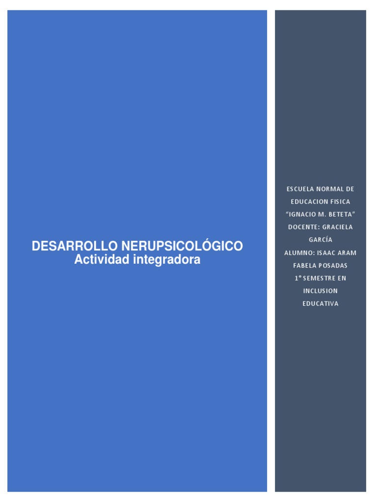 Actividad - Integradora - Fabela Posadas Isaac Aram | PDF | Cerebro ...