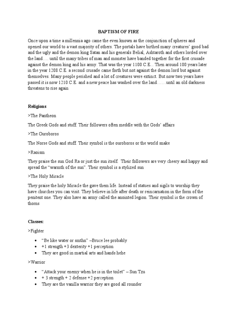 Baptism of Fire | PDF | Religious Belief And Doctrine | Supernatural