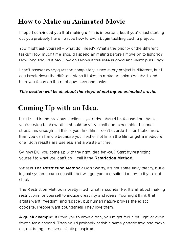 15 - How To Make An Animated Movie | PDF | 3 D Computer Graphics ...