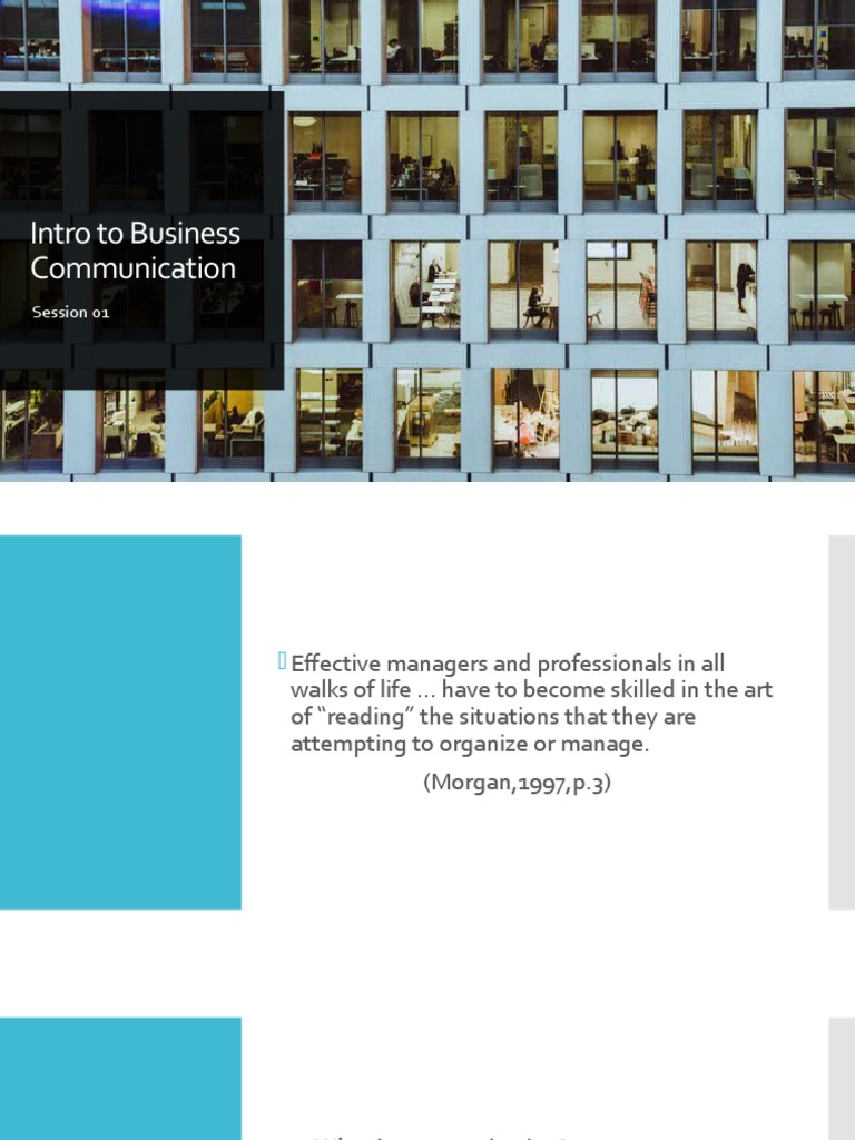 Introduction To Business Communication-Session 1 | PDF | Communication ...