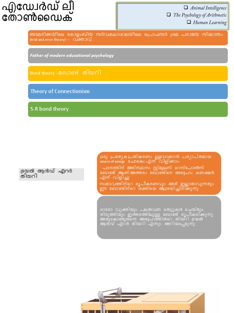 Theory of Connectionism: Father of Modern Educational Psychology | PDF