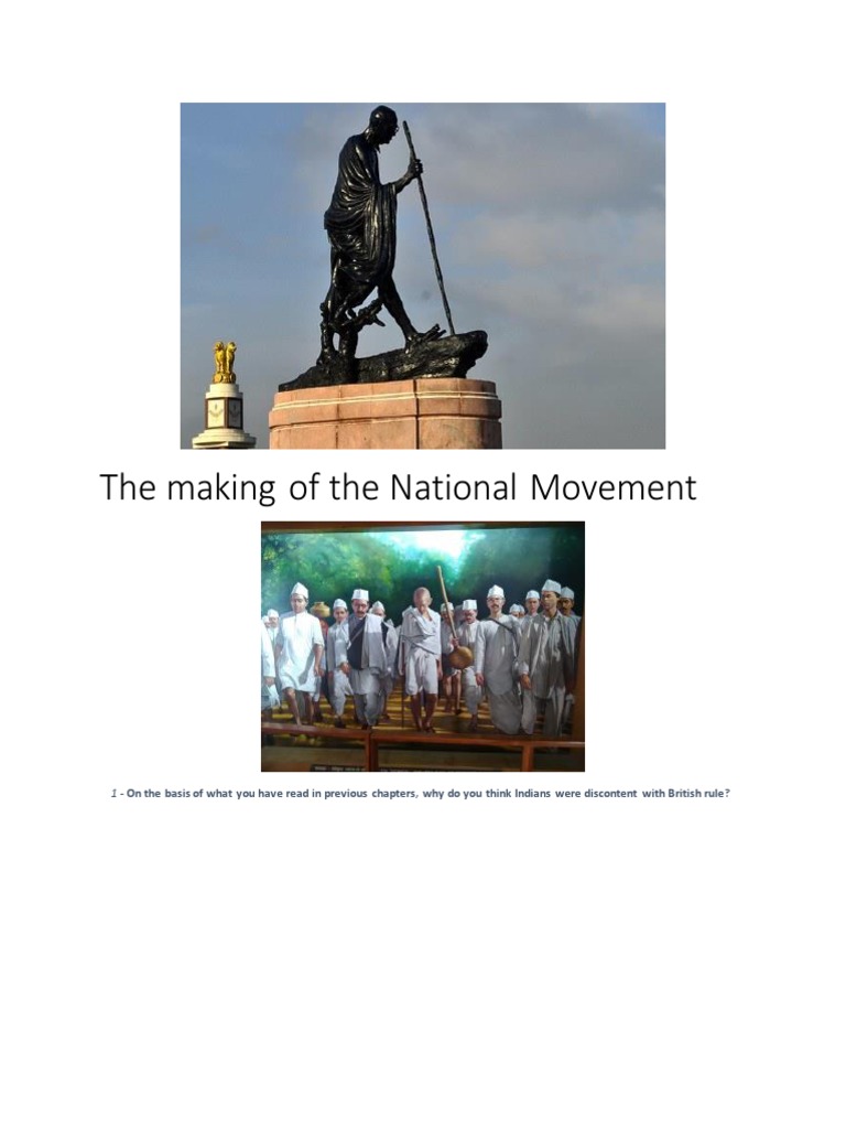 The Making of The National Movement | PDF | British Raj | Mahatma Gandhi